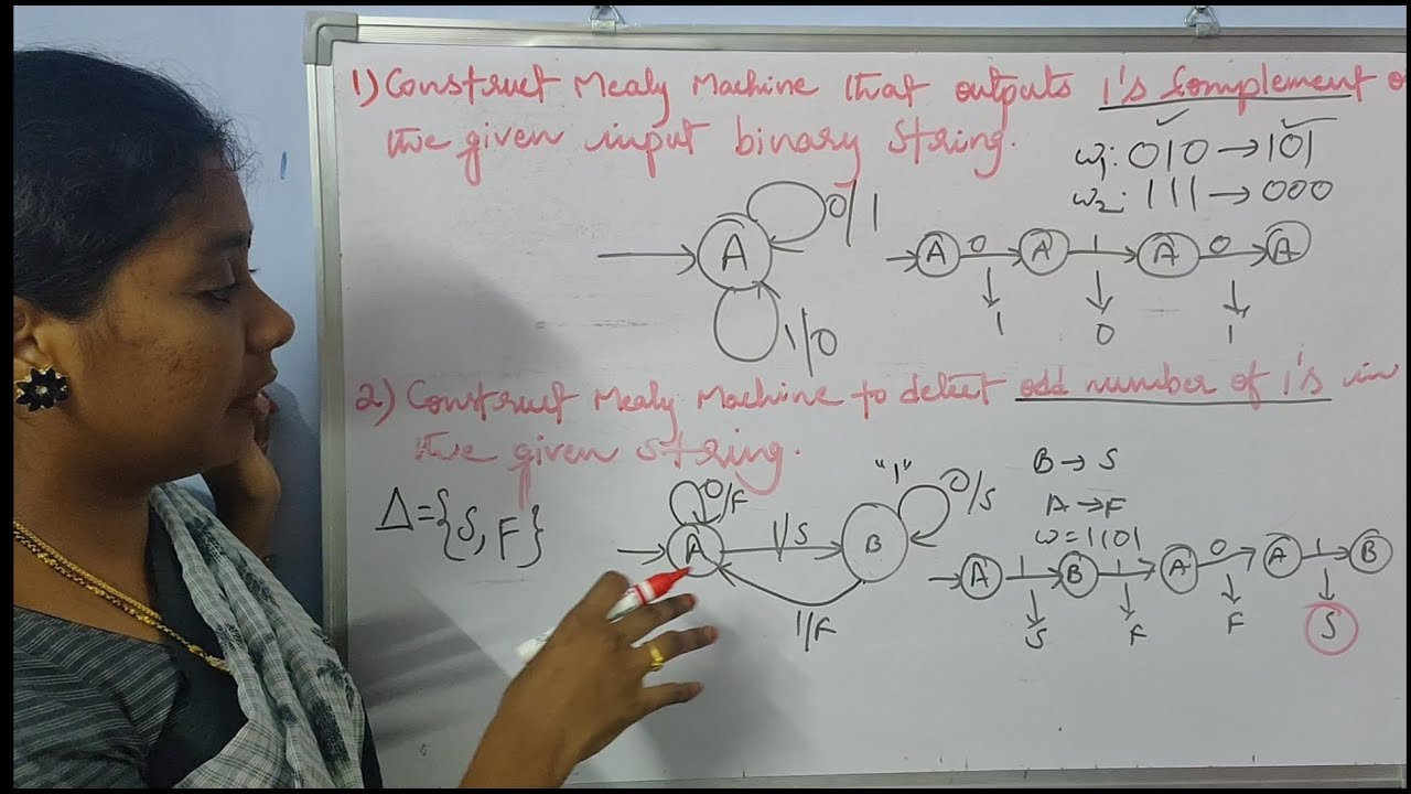 Lecture 46 Example problems on Mealy machine - YouTube