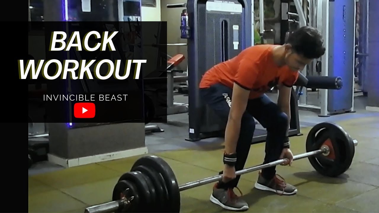 Back Workout at gym | Invincible Beast - YouTube