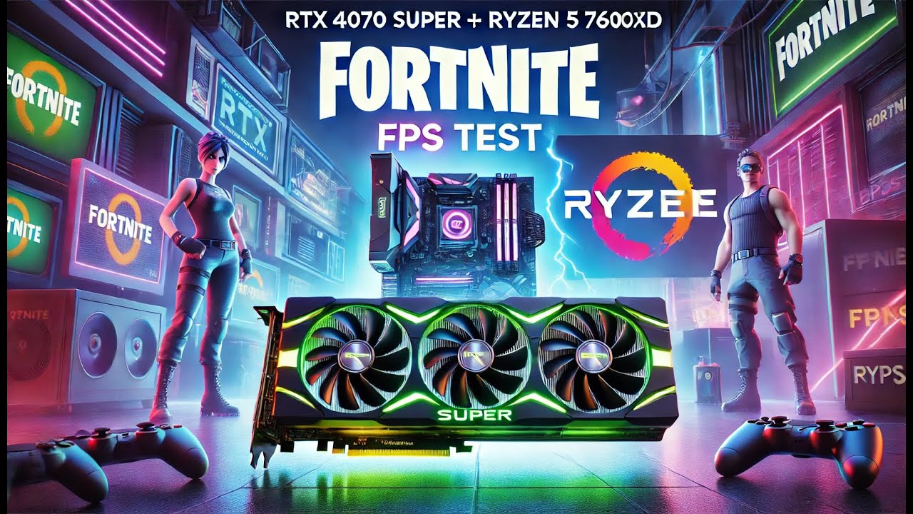 RTX 4070 Super + Ryzen 5 7600X3D Fortnite FPS/Temperature Test - YouTube