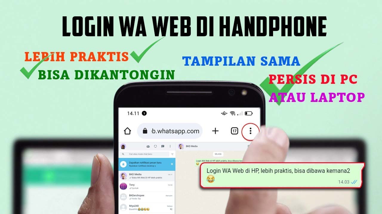 Triks WA | Cara Login WA Web di HP Smartphone | BKD tutorials - YouTube