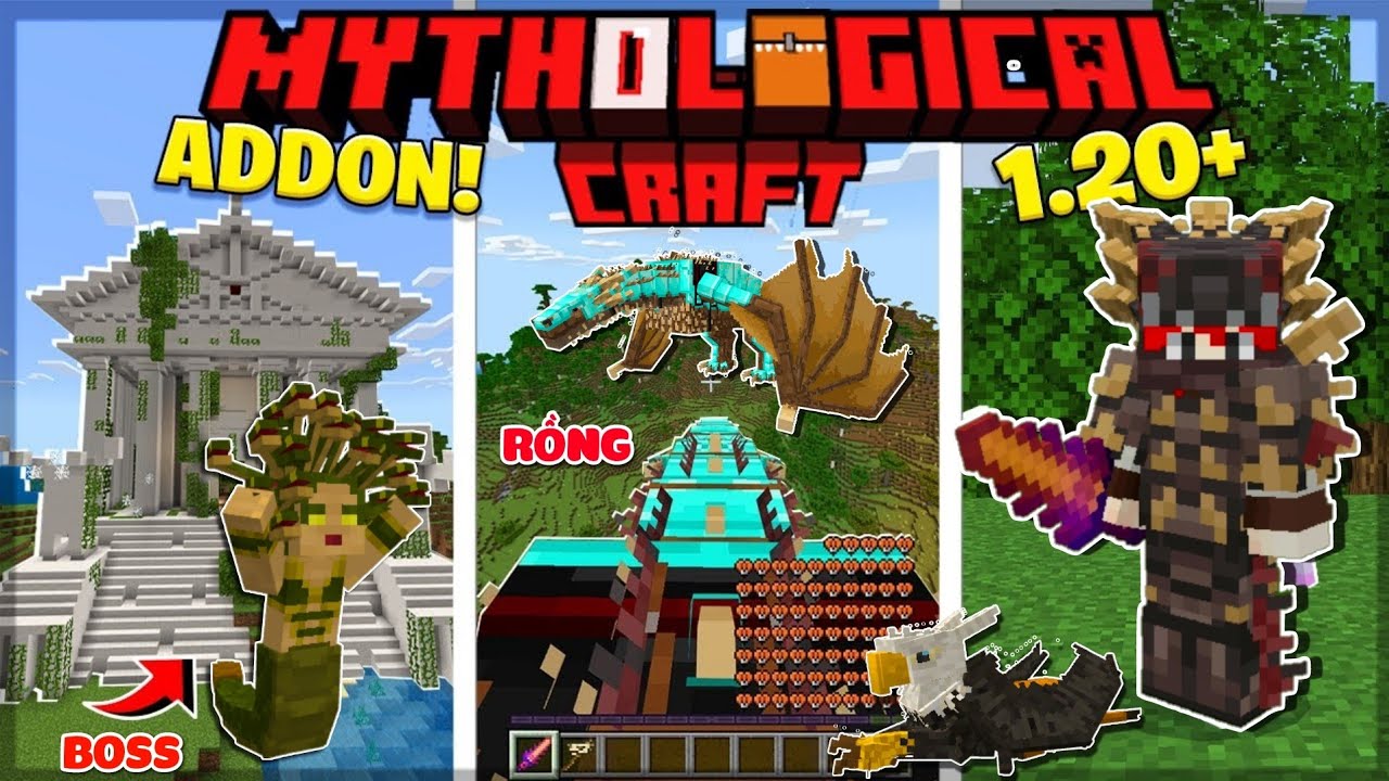 Cách Tải Addon Mythological Craft Vùng Đất Thần Thoại Có Boss Rồng Công ...