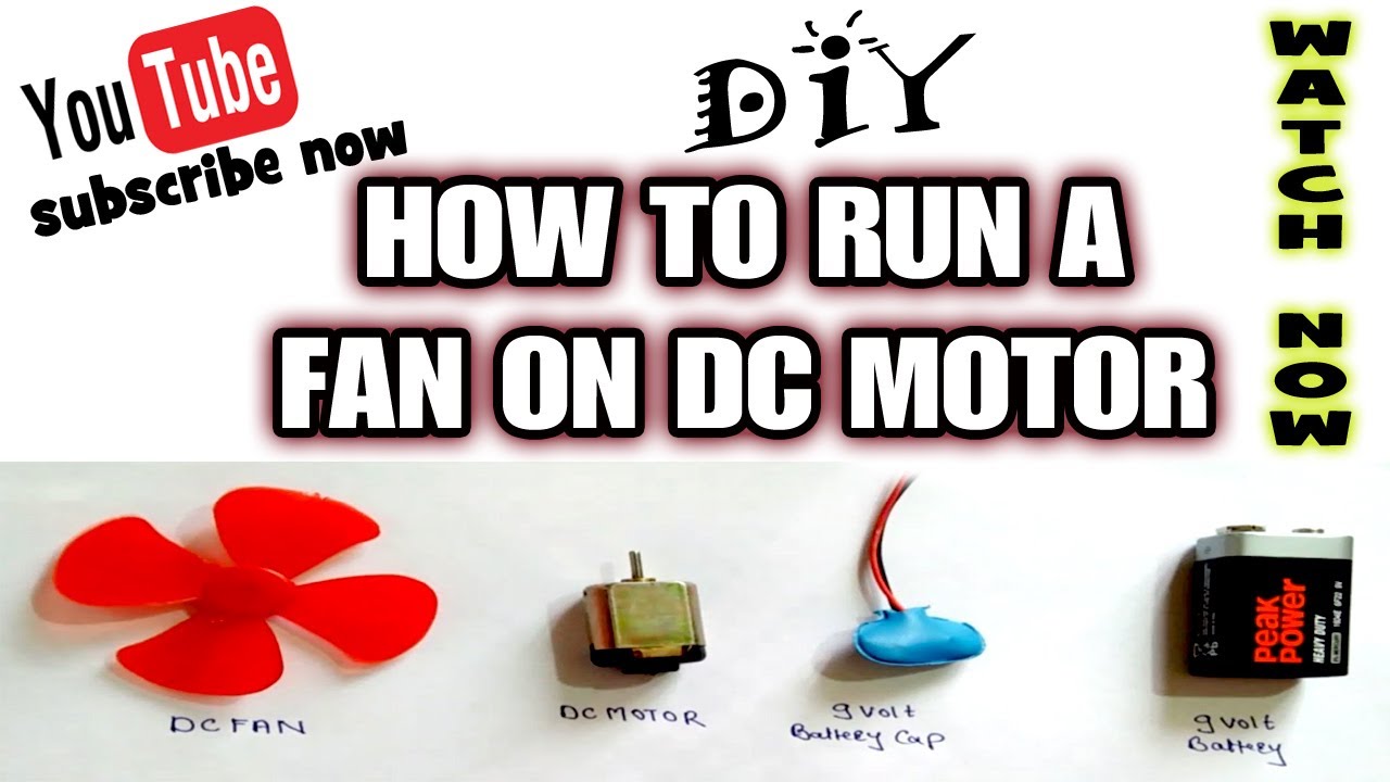 How to run a fan on dc motor/Electronic projects - YouTube