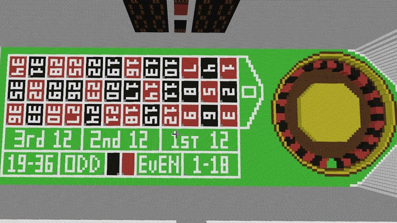 ROULETTE DE CASINO EN REDSTONE 100% FONCTIONNELLE DANS MINECRAFT ...
