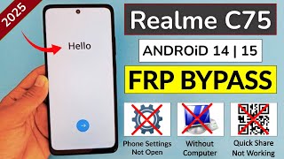 Realme C75 Frp Bypass Quick Share Not Working Android 14 15 Without Pc