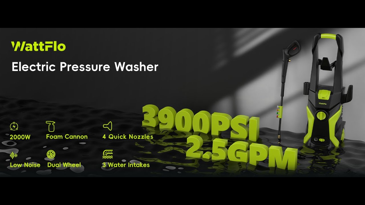 WattFlo Electric Pressure Washer | Key Features - YouTube