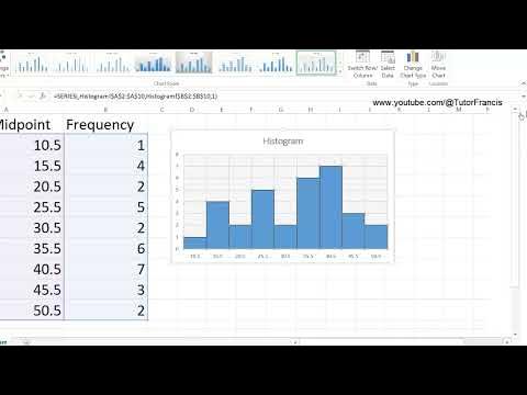 Constructing a histogram in Microsoft Excel - YouTube