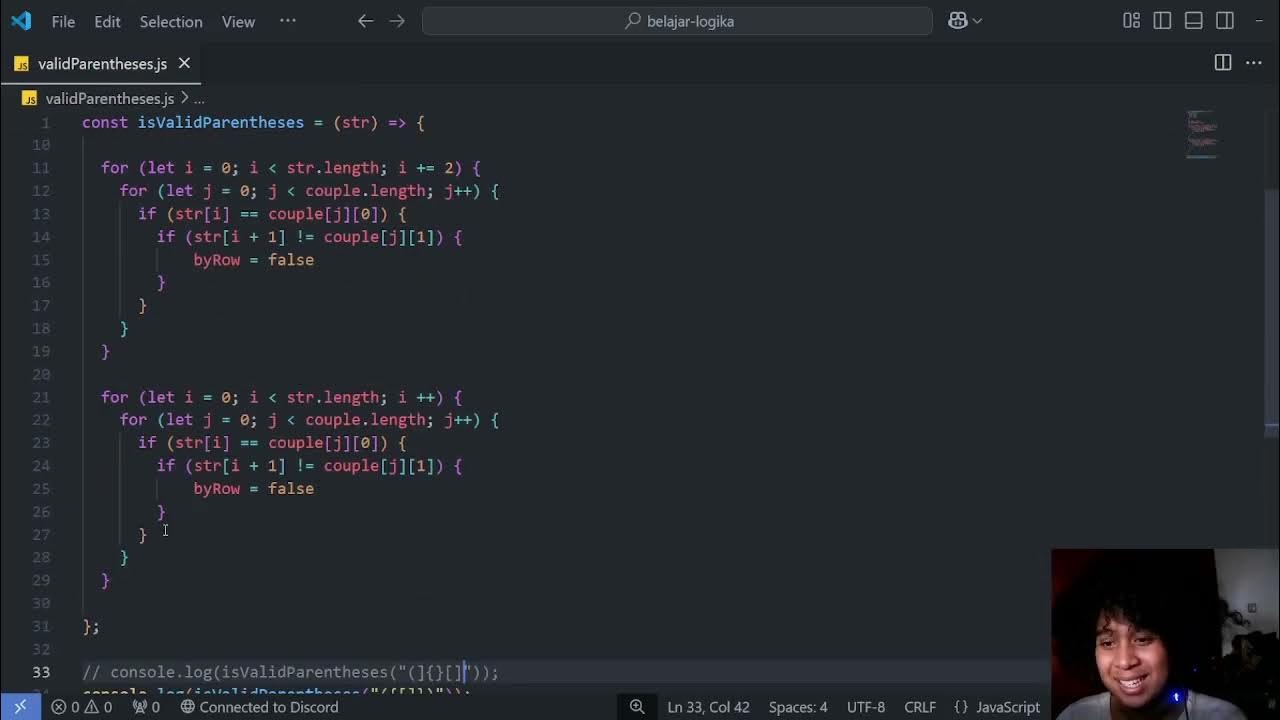 mencari valid parentheses 😁 - YouTube