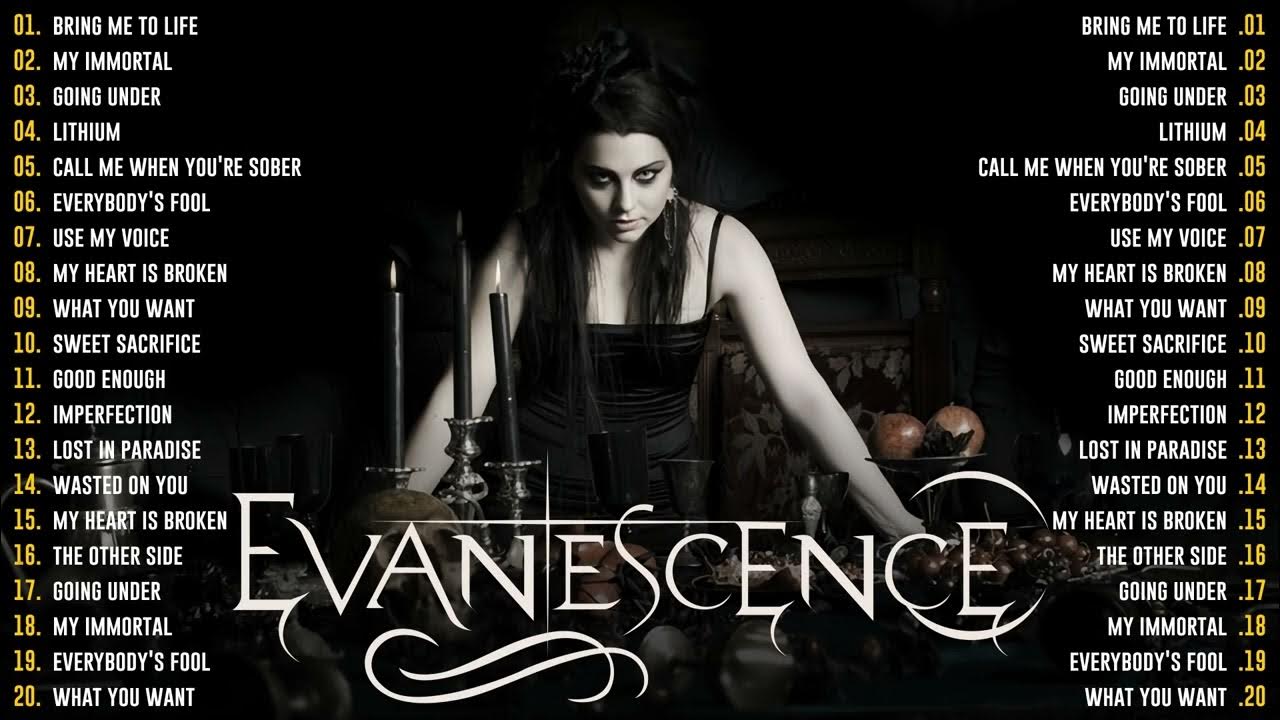 Evanescence Greatest Hits Playlist || Best of Evanescence Songs Ever ...