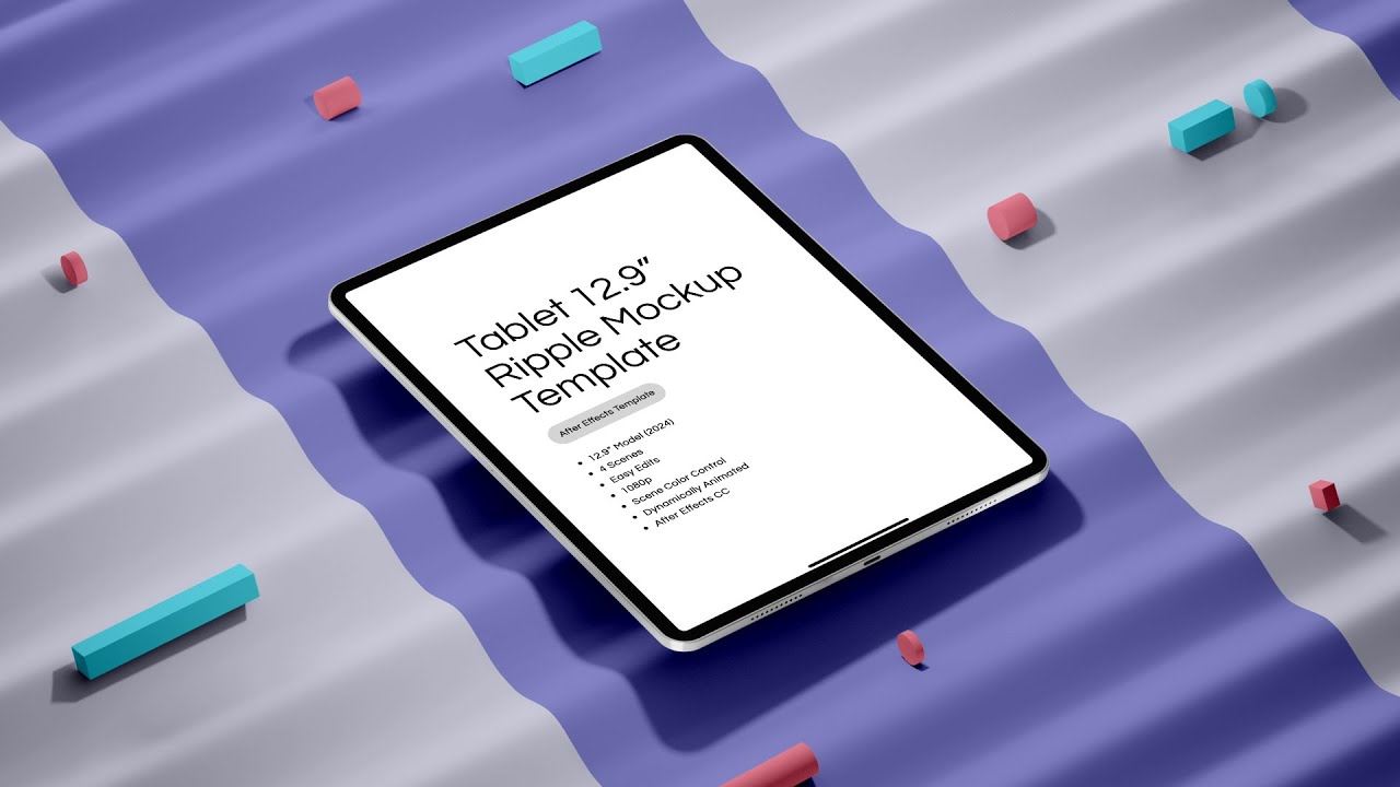 iPad Pro 13" Mockup Template for After Effects - YouTube