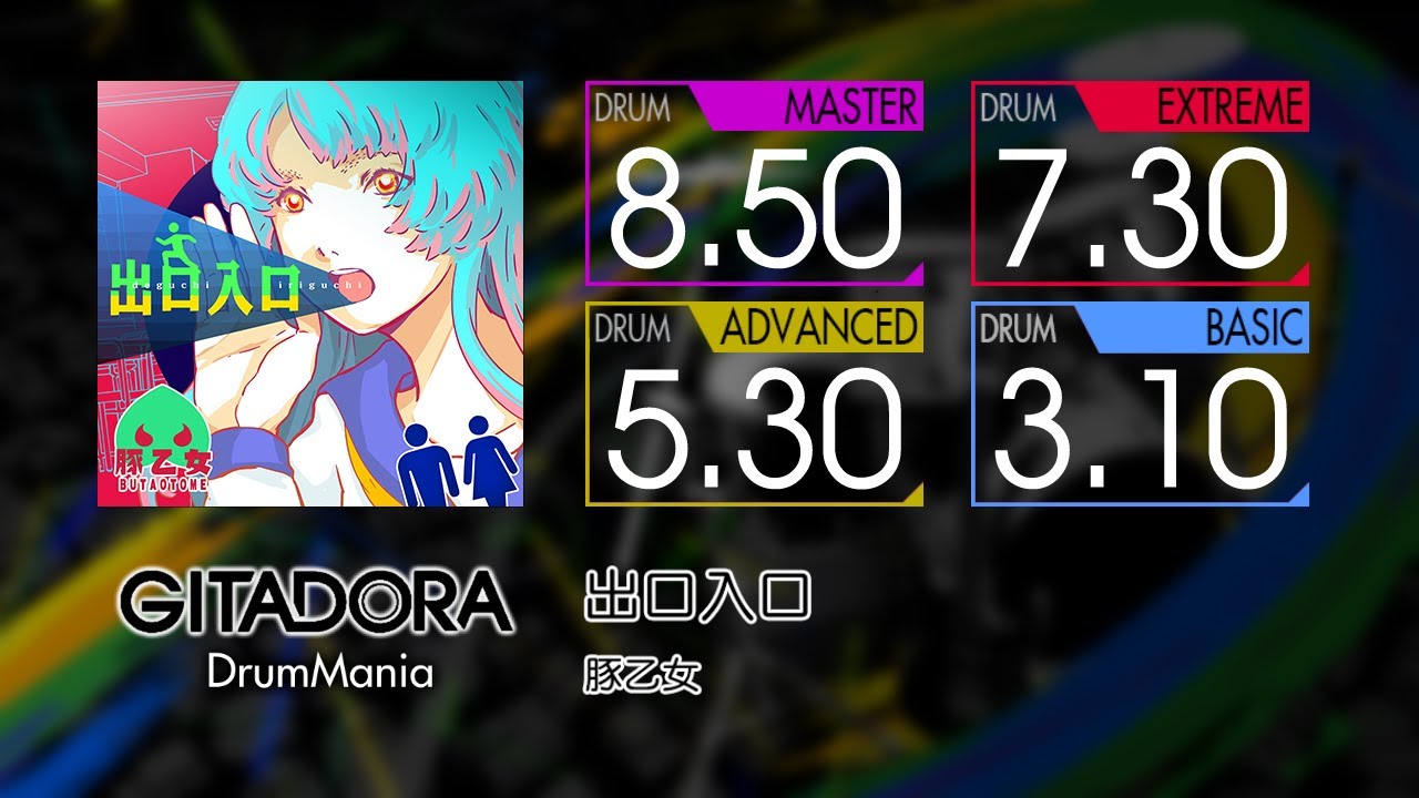 【GITADORA】 出口入口 (MASTER ~ BASIC) Drum - YouTube