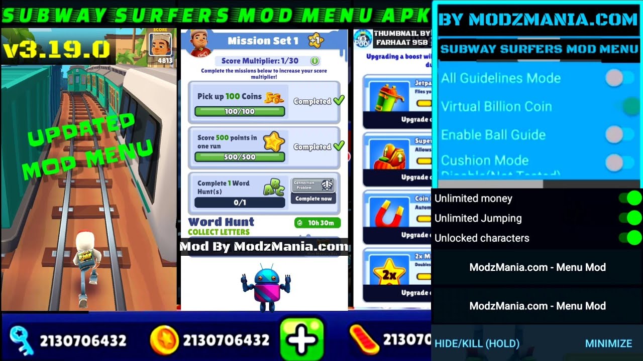 Subway Surfers Mod Menu Apk v3.19.0 (Everything Unlimited, All Unlocked ...