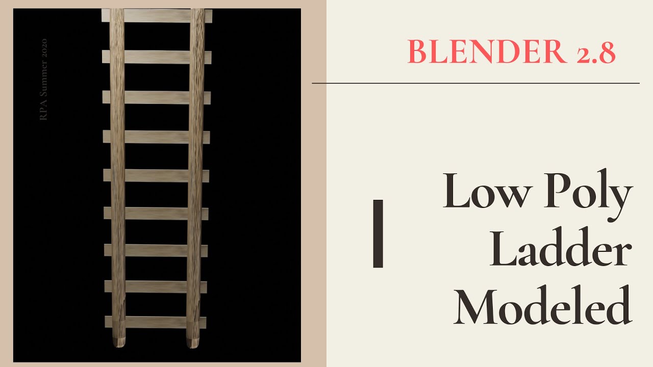 Low Poly Ladder Modeled with Blender - YouTube