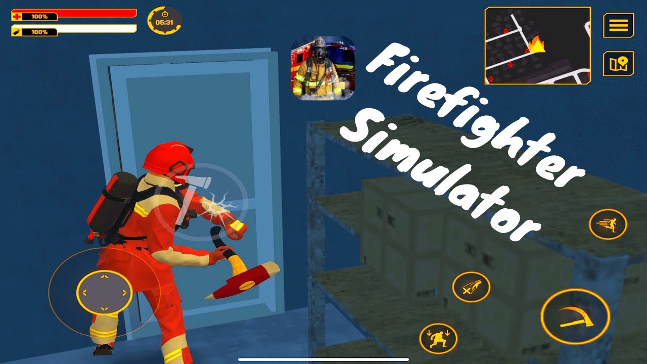 How A Firefighter Extinguish House On Fire/ Android & iOS Firefighter ...