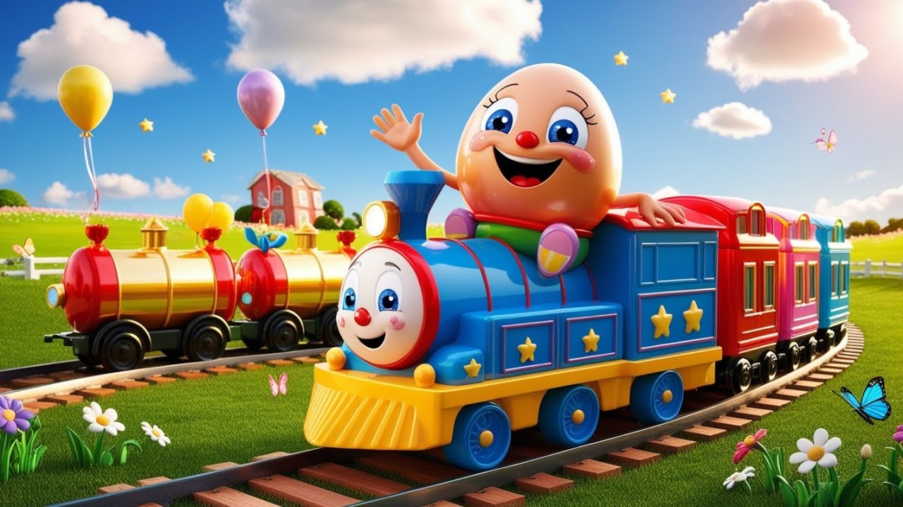 🎶 Choo-Choo into Fun! 🐣 Humpty Dumpty Train Song - Catchy Nursery Rhyme ...