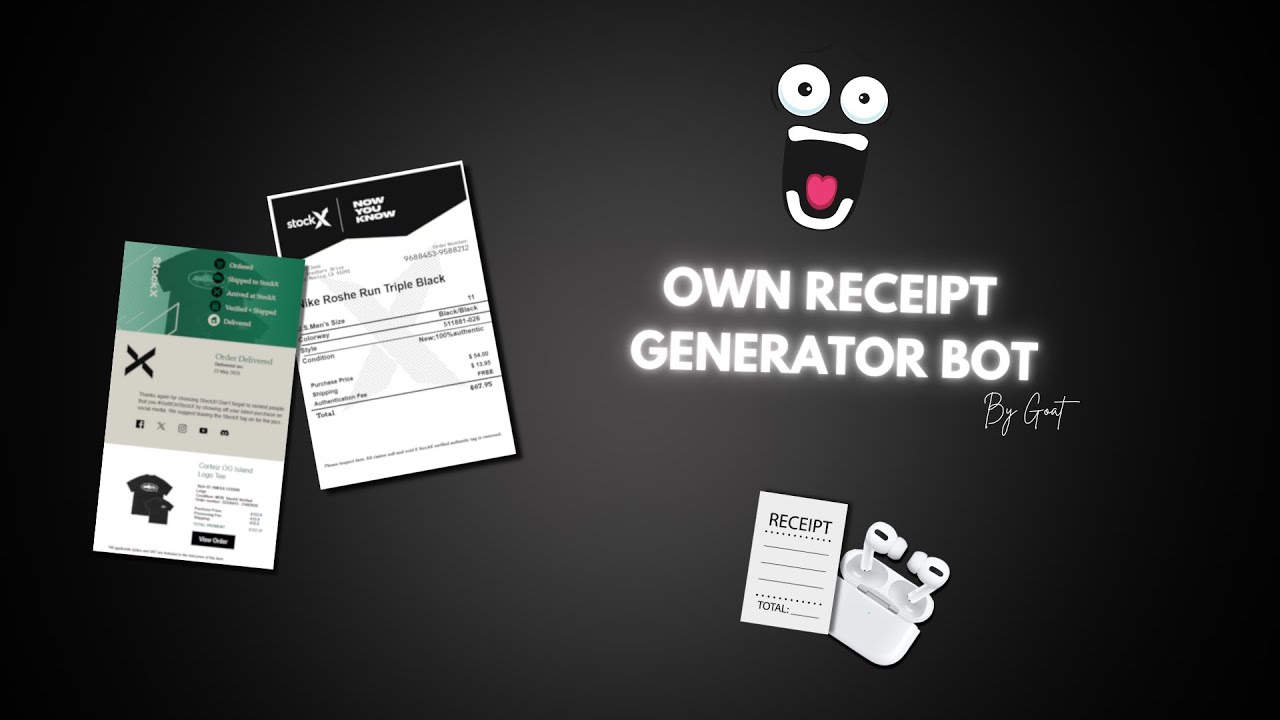 How to get Own Receipt Generator bot | in 2025 | By GOAT - YouTube