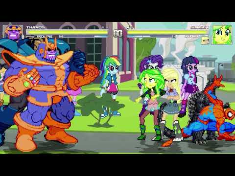 AN Mugen Request #1918: Thanos, Apoc., Darkseid, Doomsday VS Sunset, Applejack, Spiderman, Godzilla