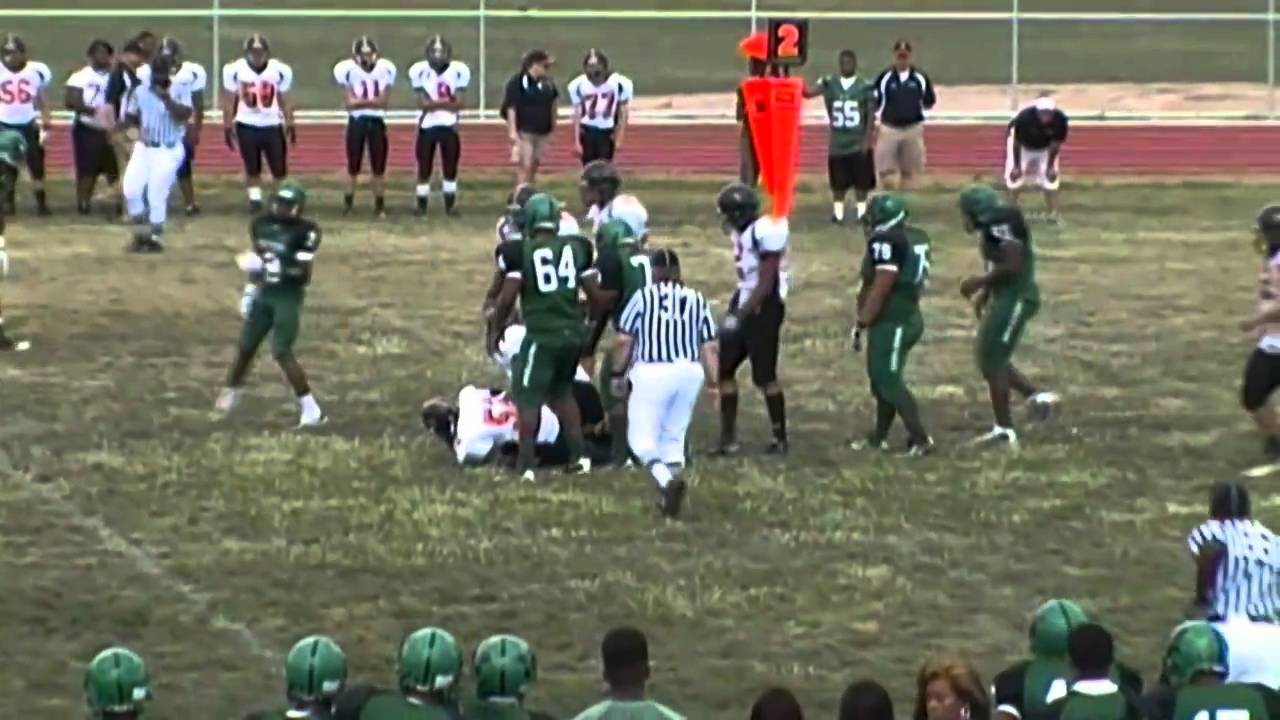 Milan Barry-Pollock nice open field tackle vs Milford Mill - YouTube