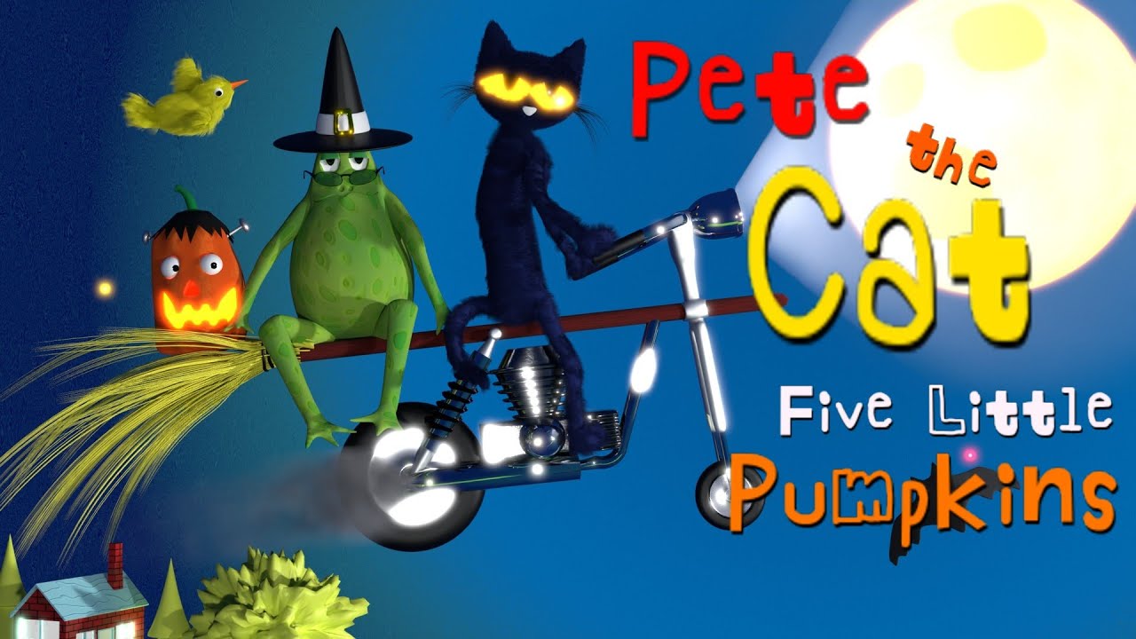 🎃 Pete the Cat 🐱 and Five Little Pumpkins 🎃 - Words by ️ James Dean - 📖 ...