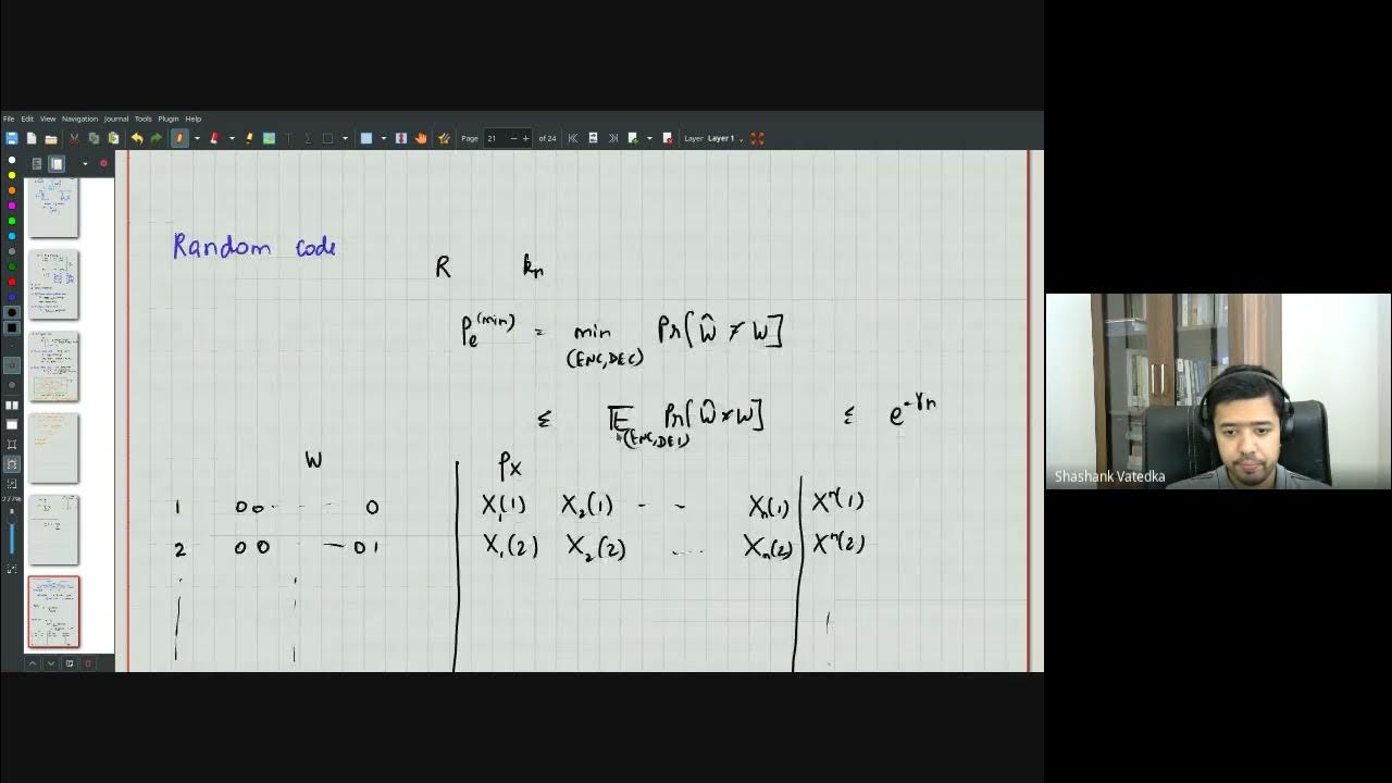 NIT 2021 Lec 18: Proof of achievability of the channel coding theorem ...
