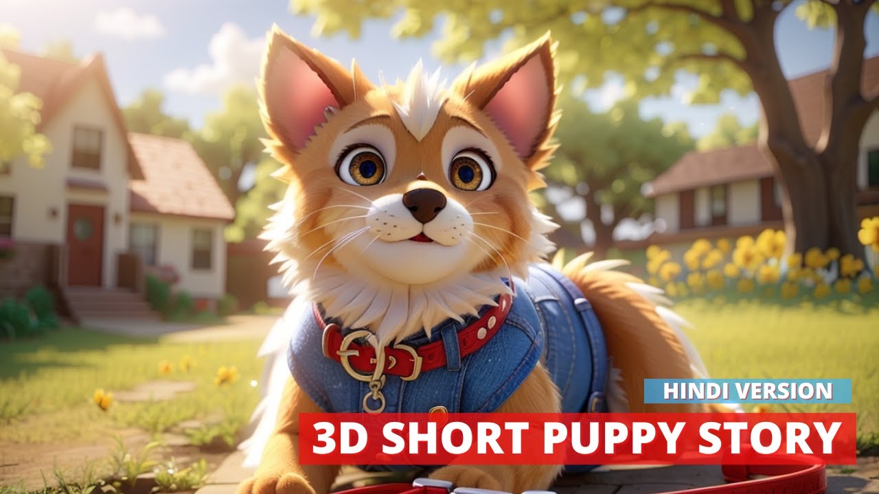 3D Short Puppy Story - Sparky Puppy Short Story #short #story for #kids ...
