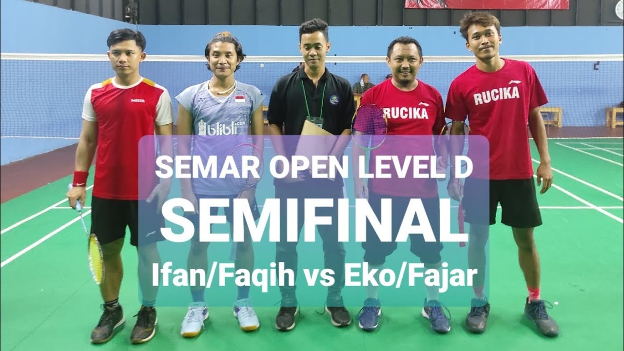 Turnamen badminton semar open level D, Semi Final: Eko/Fajar vs Ifan ...