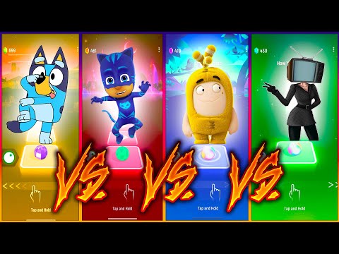 BLUEY BINGO VS CAT BOY VS ODDBODS BUBBLE VS TV WOMAN - Tiles Hop EDM Rush