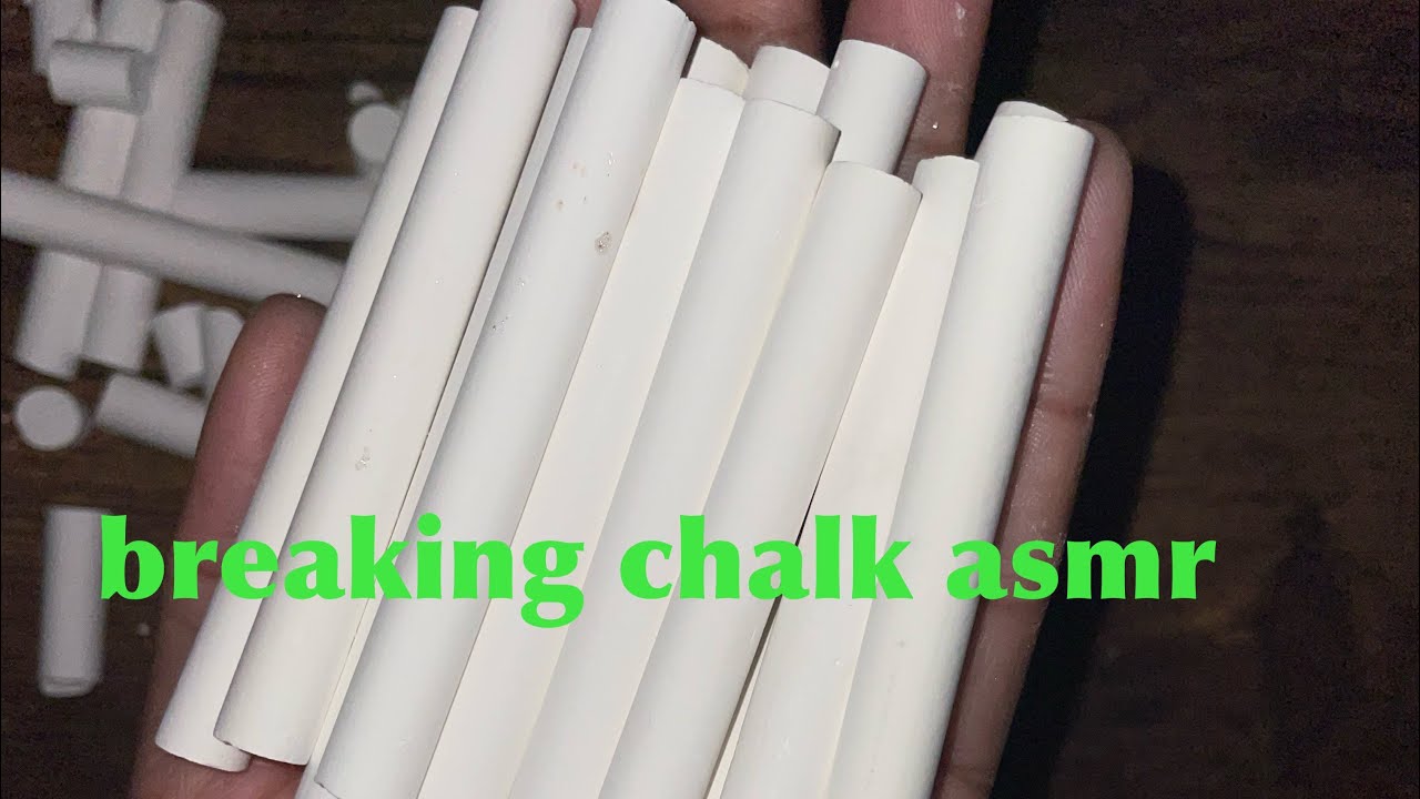 breaking chalk asmr|ASMR| school chalk breaking asmr| stick chalk asmr ...