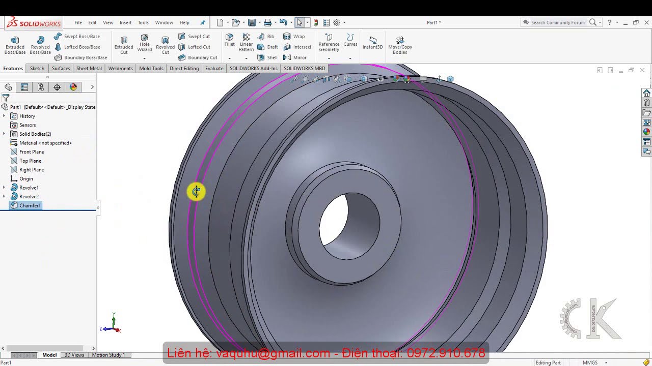Solidworks - Hướng dẫn vẽ mâm xe otô - THE WHEELS OF CAR - YouTube