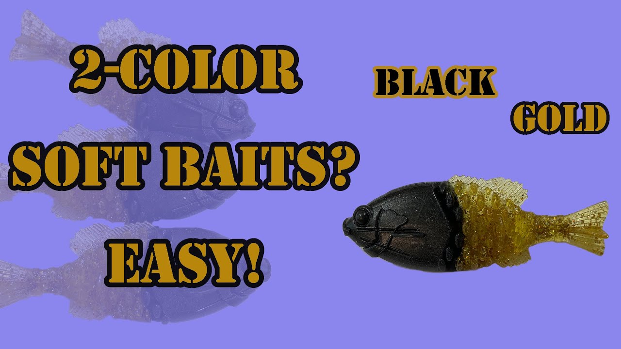 How to make two-colors soft baits? Easy way for baitmakers! - YouTube