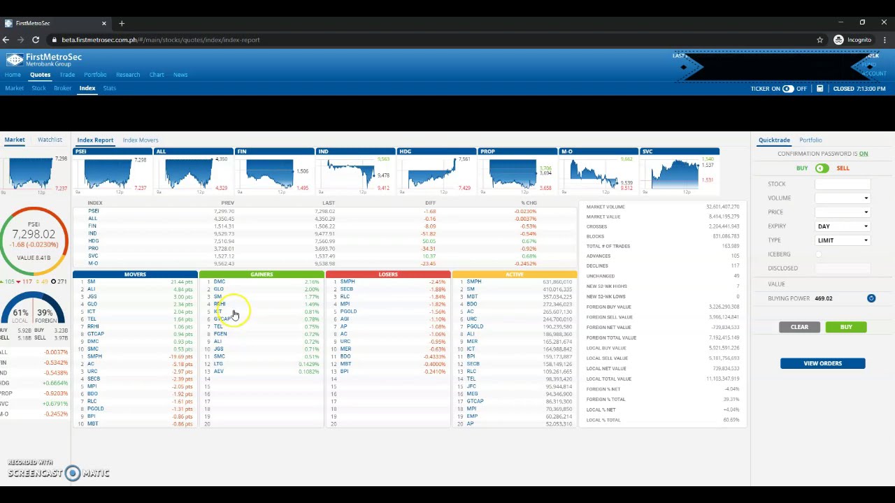 Metrobank First Metro Securities Beta-version Design Walkthrough - YouTube