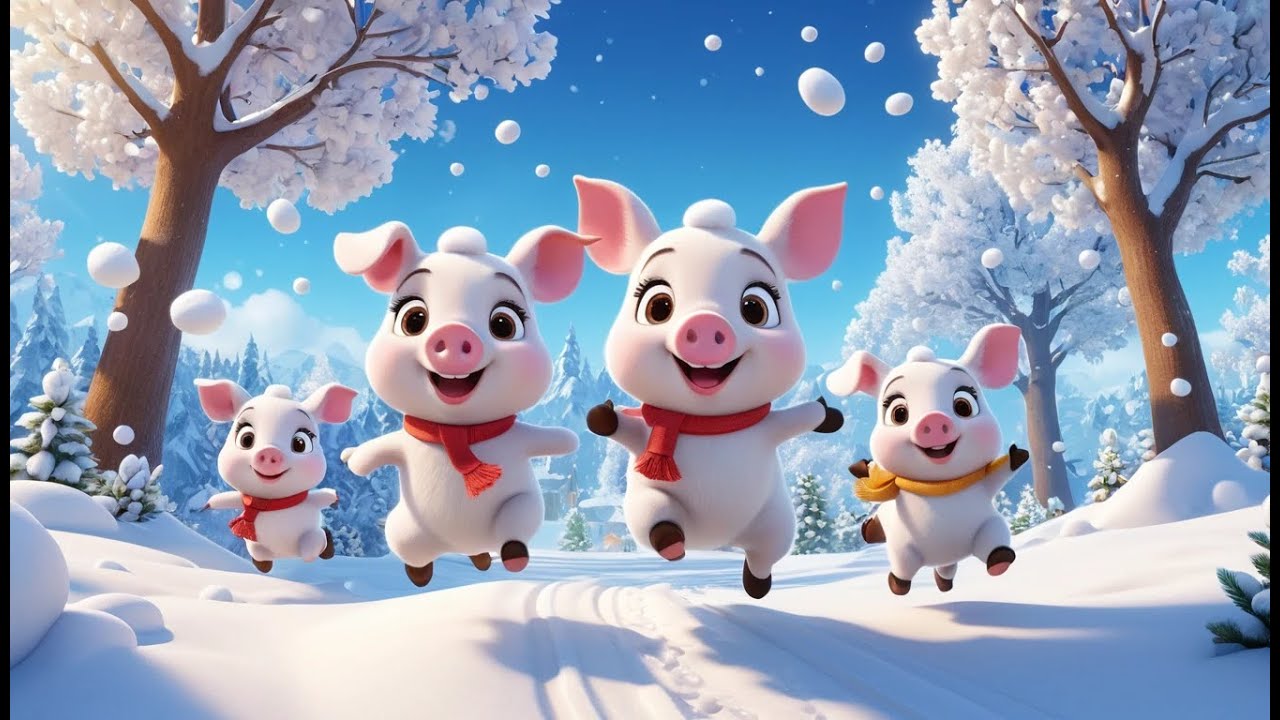 Ten Piggies in a Snowy Bed — Jumping High on Ice Instead! | Fun ...