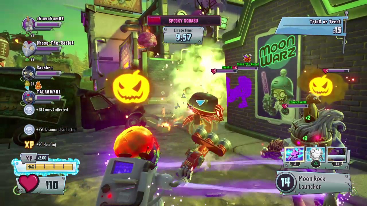 Plants vs Zombies Garden Warfare 2 Spooky squash boss hunt - YouTube