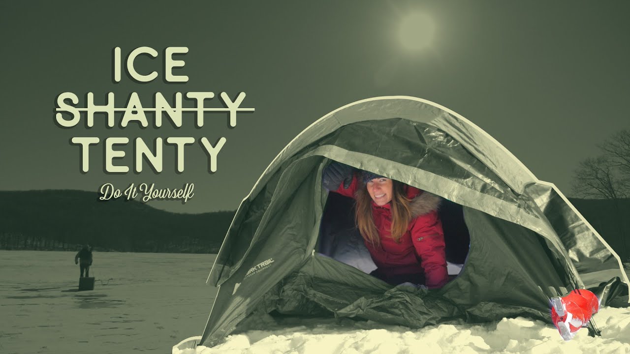 DIY Ice Shanty (with Cheap Camping Tent) - Vlog - YouTube