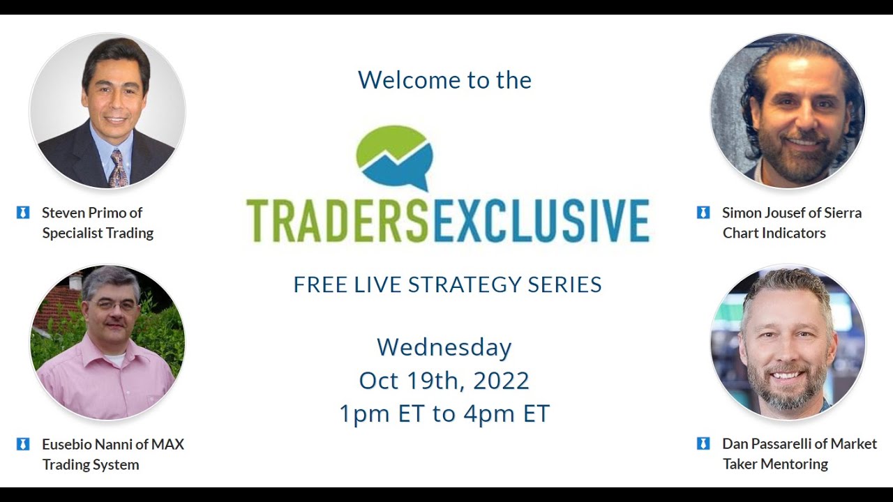 October 19, 2022 Traders Exclusive Live Strategy Series - YouTube