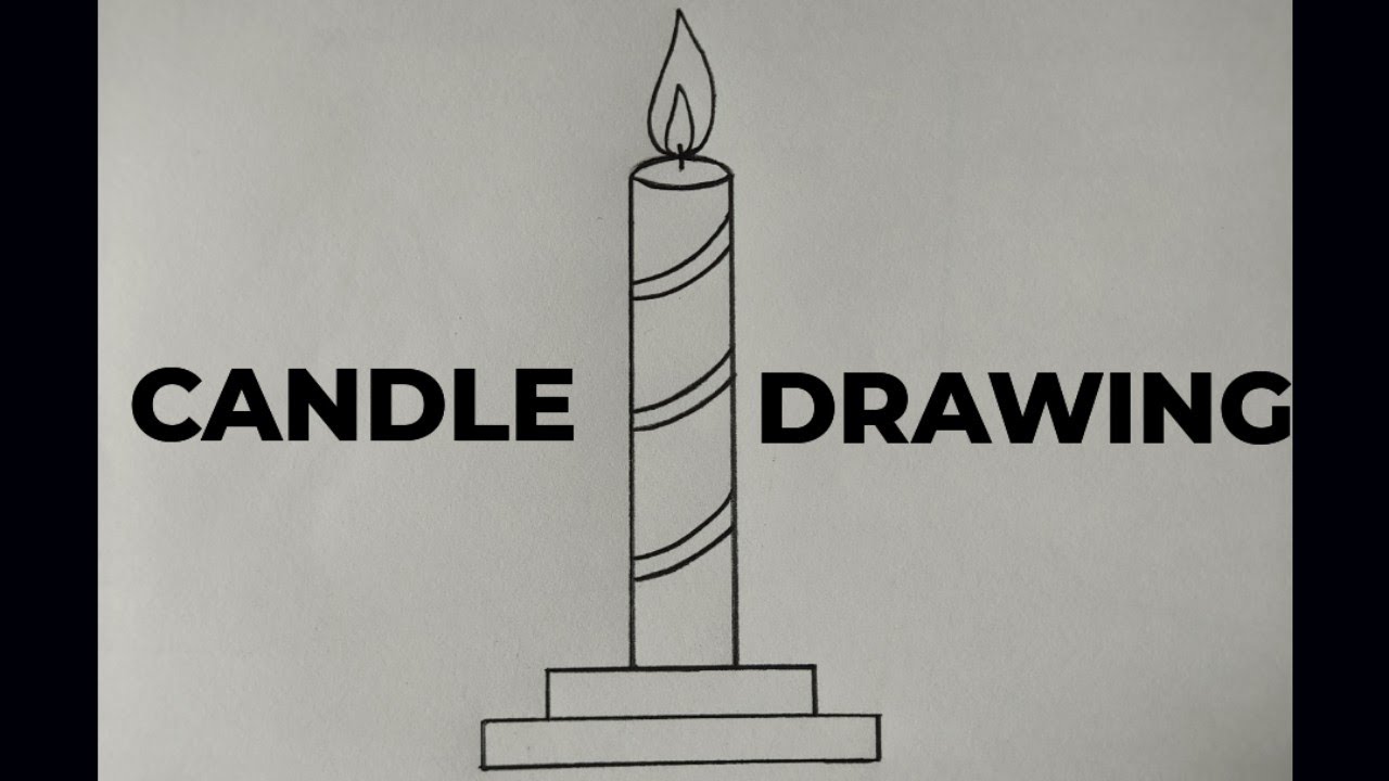 how to draw a candle||candle drawing easy step by step - YouTube