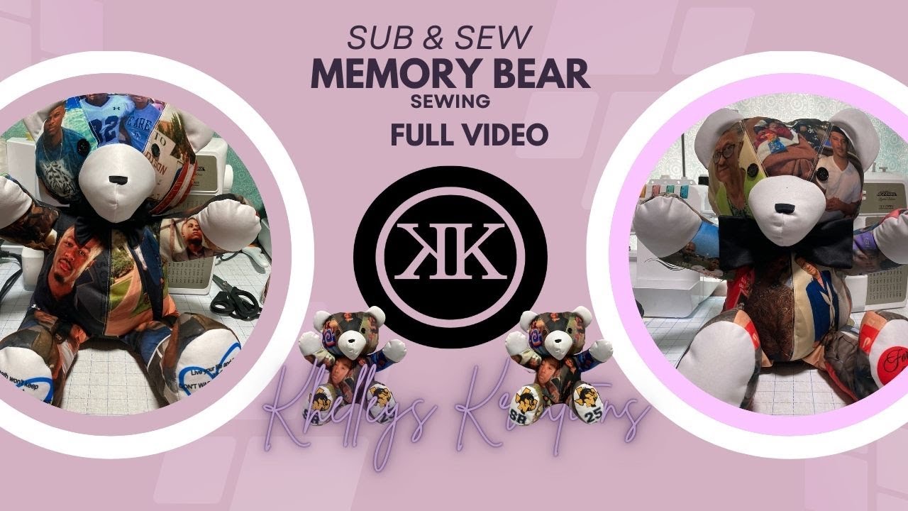 Sewing a sub and sew memory bear FULL video - YouTube