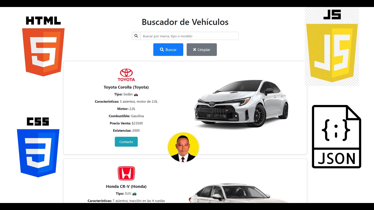 Construye un Buscador de Vehículos: Aprende HTML, CSS, JS y JSON con Este Proyecto Web - YouTube
