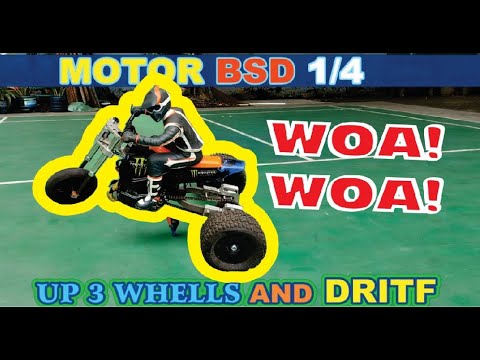 RC MOTORCYCLE BSD RACING 1-4 UPGRADE TO 3 WHEELS BRUSHLESS DP DIY - YouTube