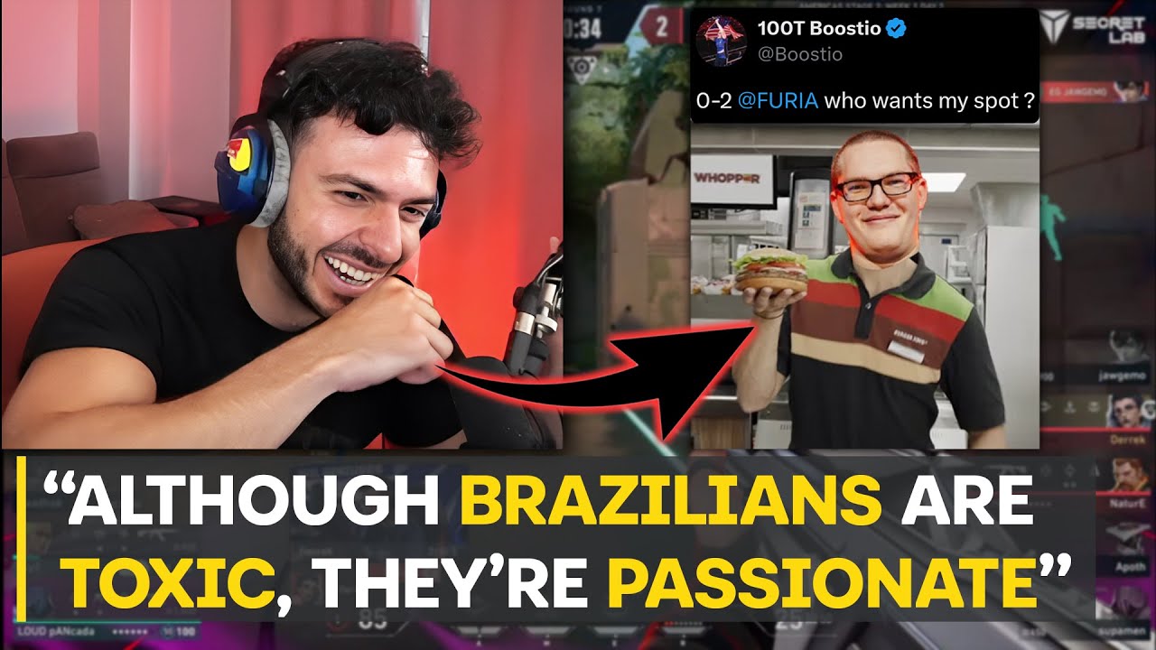 Tarik Reacts To Boostio Getting Cooked On Twitter By Brazilians - YouTube