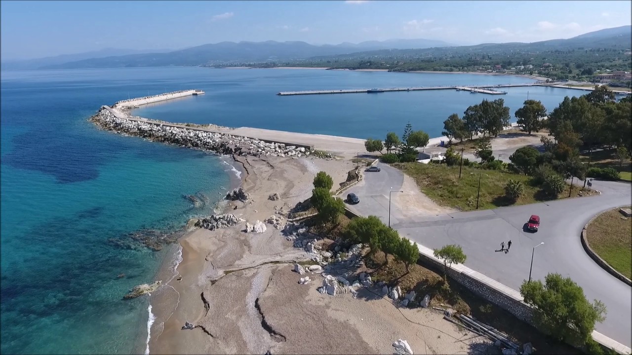 Η Παραλία Κυπαρισσίας ΑΝΩΘΕΝ - Aerial video by drones Dji - YouTube