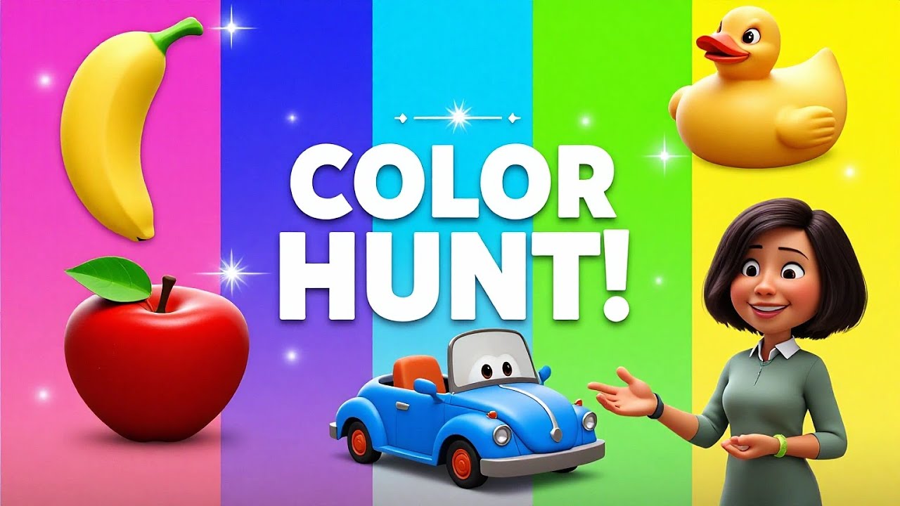 Color Hunt for Kids | Learn Colors with Fun Objects (Preschool Learning ...