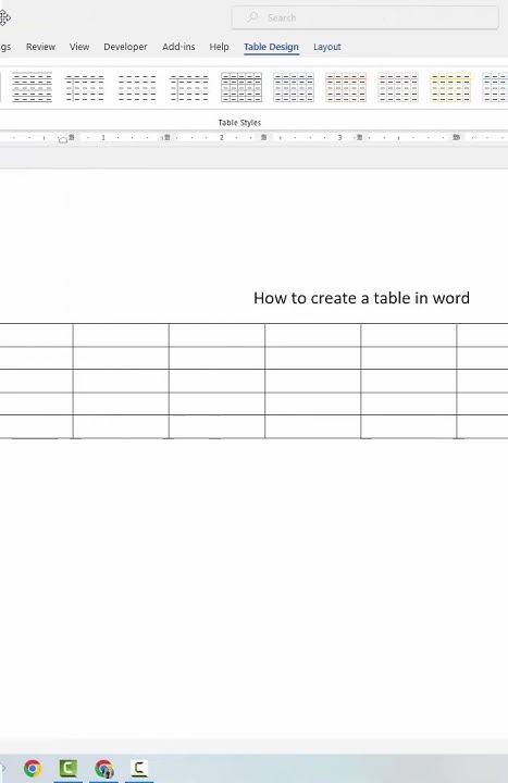 How to create table in Word - YouTube