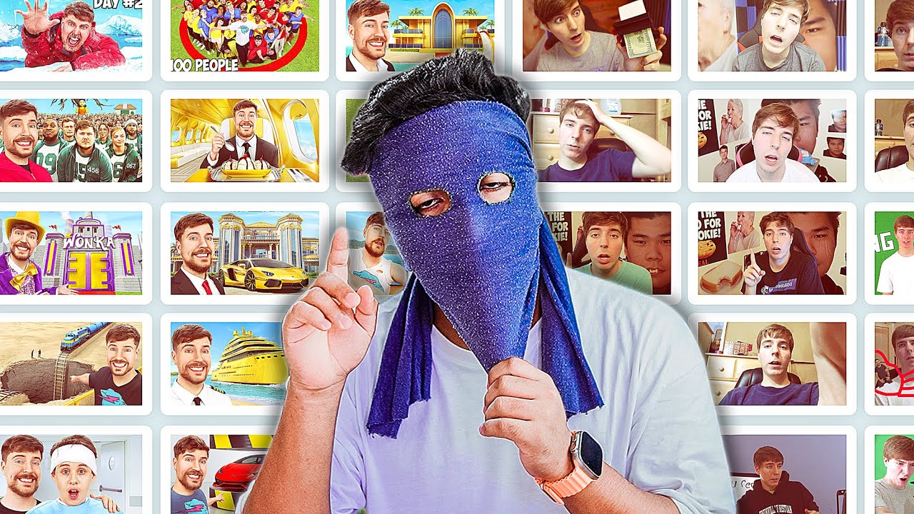 I LIKED @MrBeast ALL VIDEOS WEARING THIS MASK - YouTube