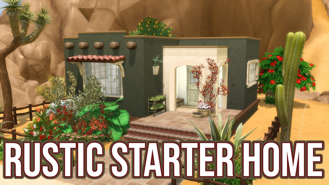 THE SIMS 4 SPEED BUILD // RUSTIC STARTER HOME - YouTube