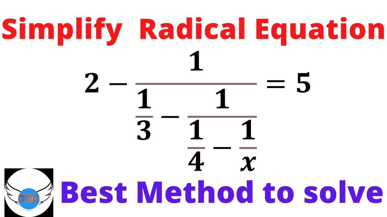 How to solve Radical Equations in just 5 Second | Best method to solve ...