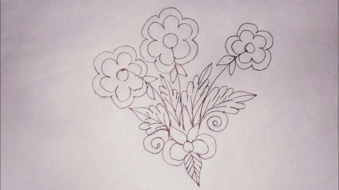 New hand embroidery Nokshi kantha design!kathar full!হাত পাখার ফুল ...