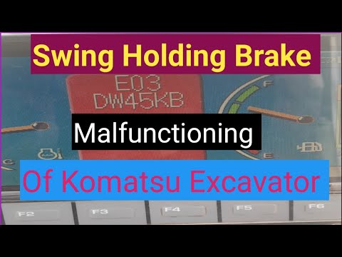 Swing Holding Brake Malfunctioning Of The Komatsu Excavator - YouTube