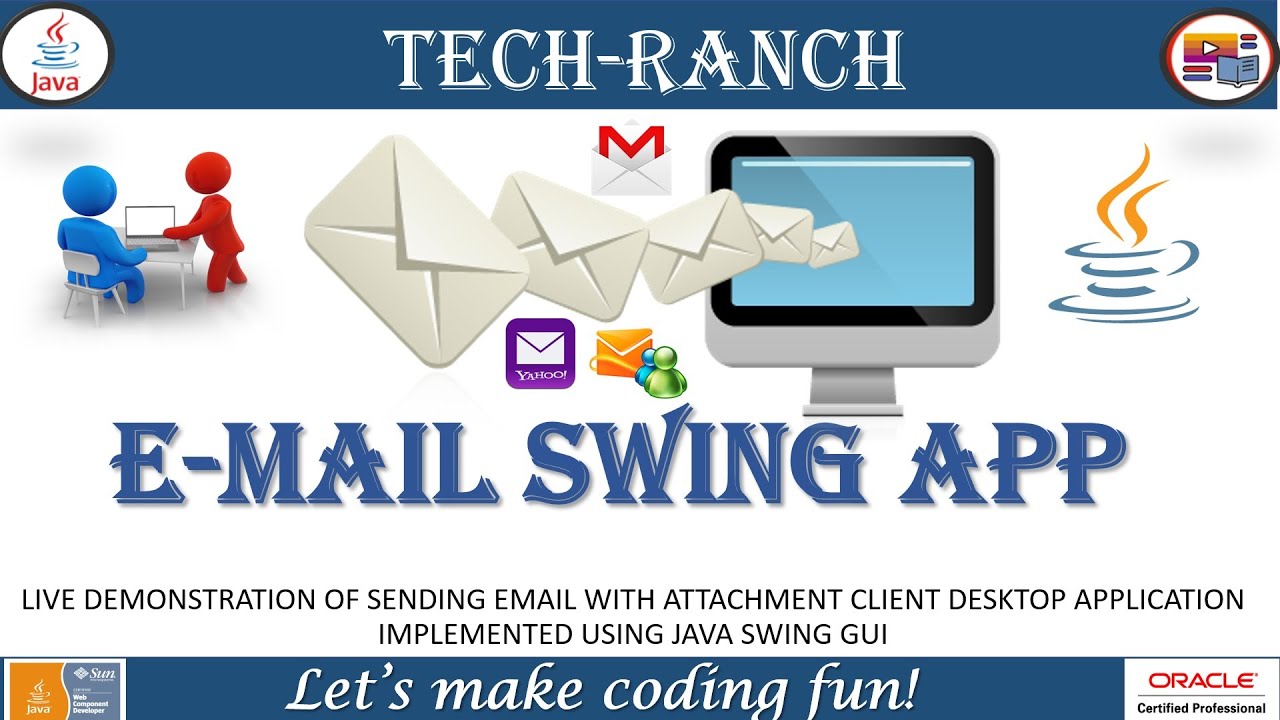 Live Demonstration Of Email Client Application Using Java Swing Gui Practice Project