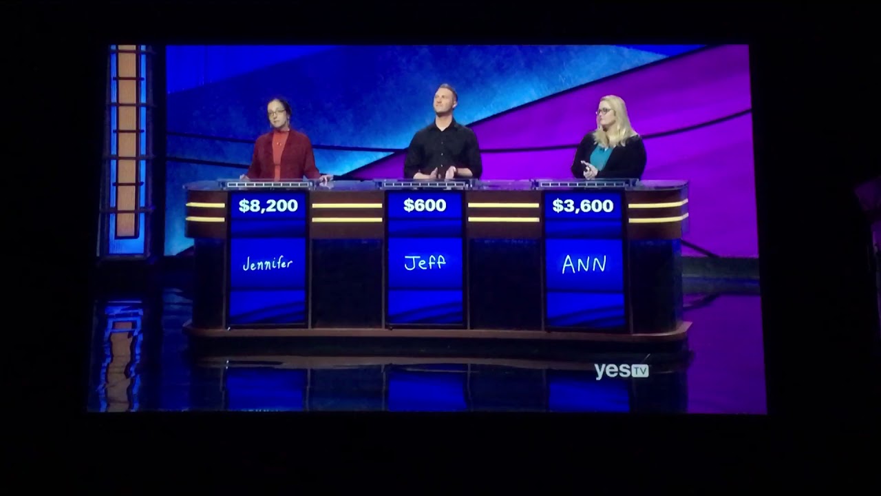 Jeopardy, Jennifer Quail Day 4 - 1st Daily Double (12/9/19) - YouTube