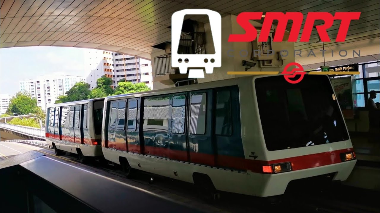 SMRT BPLRT Bombardier C801 (2-carts) 101/103 at Bukit Panjang - YouTube